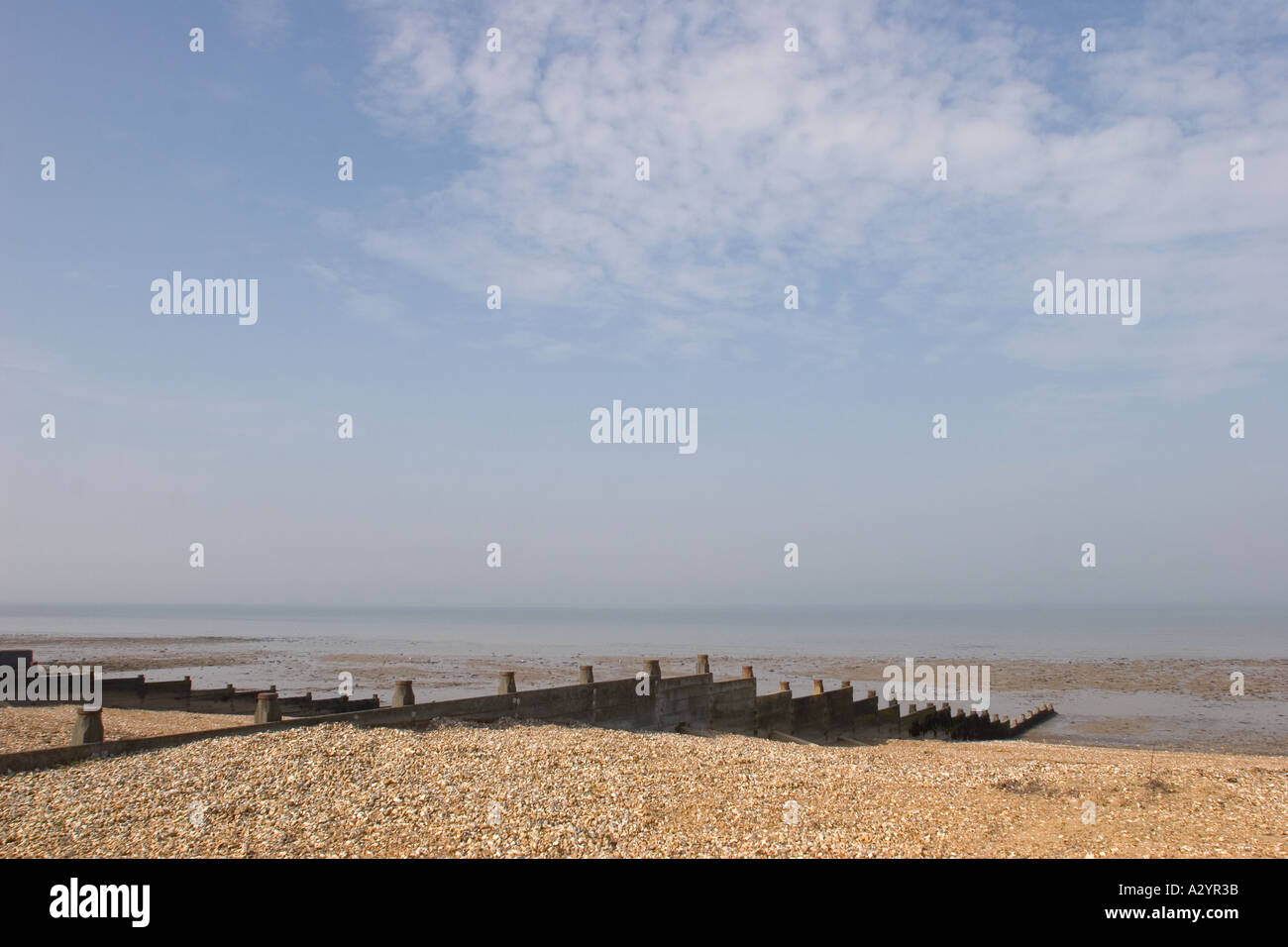 Beach Groyne Whitstable Kent England UK Stock Photo - Alamy
