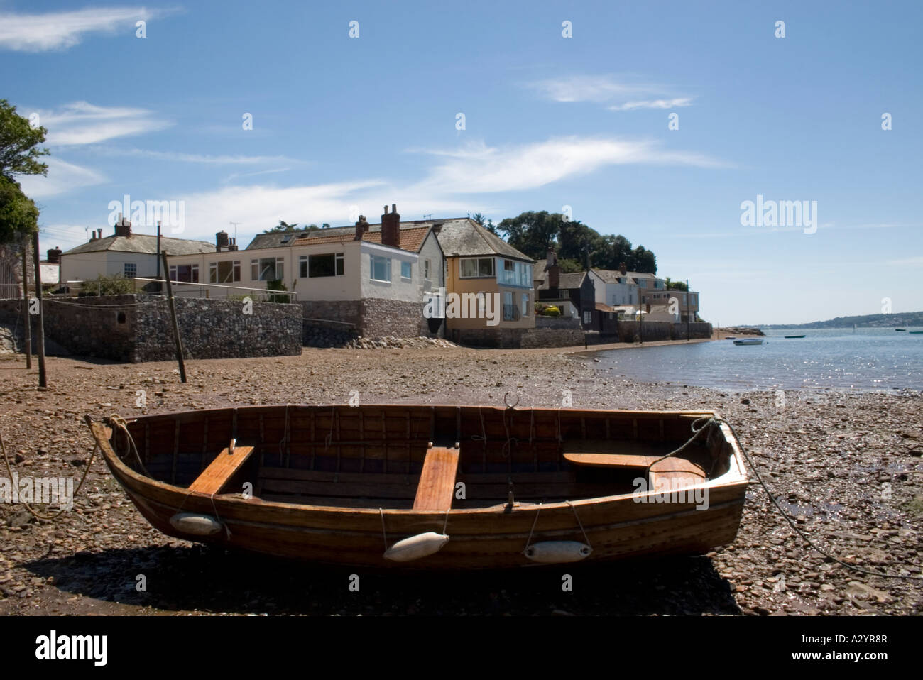 Traditional Wooden Clinker Built Rowing Boat Stock Photo - Alamy