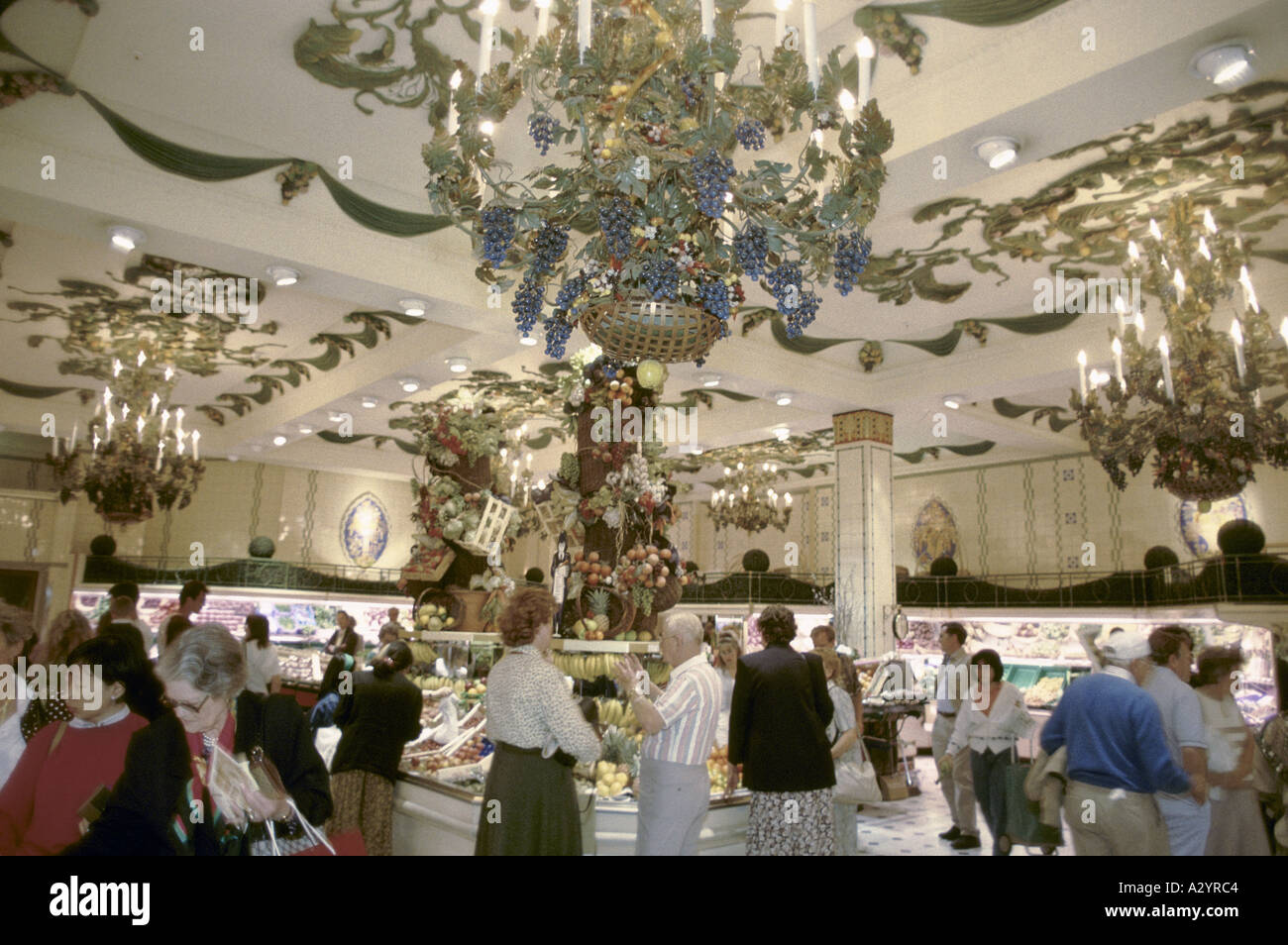customers looking at displays in harrods food hall Stock Photo - Alamy
