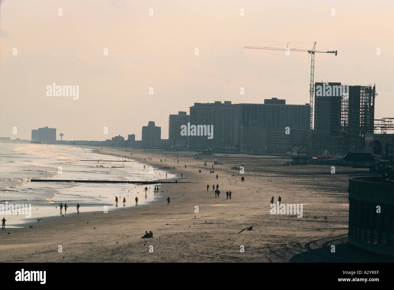 atlantic city view of beach 1984 Stock Photo - Alamy