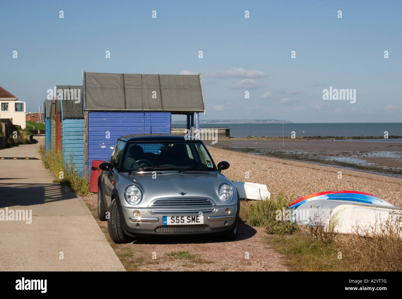 Mini on the Beach Stock Photo - Alamy