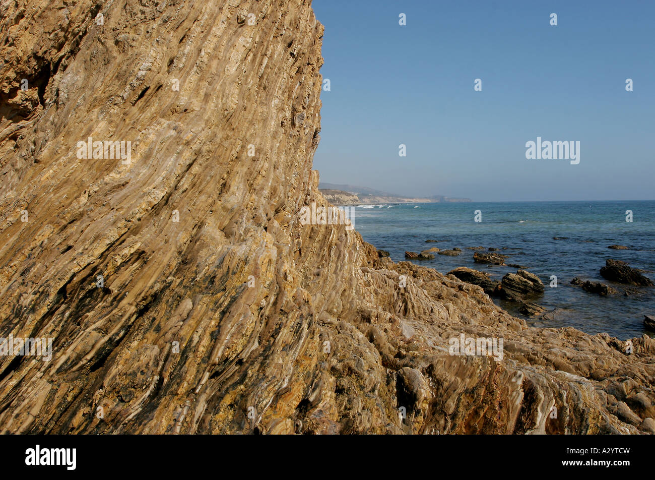 rock layers limestone Crystal Cove state park Stock Photo - Alamy