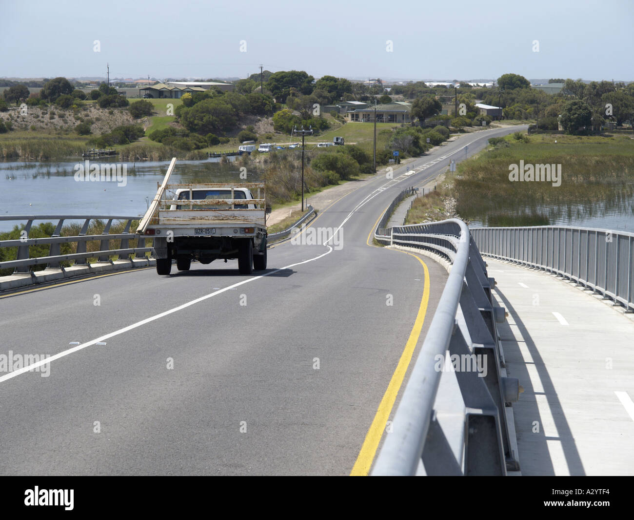 BRIDGE TO HINDMARSH ISLAND FLEURIEU PENINSULA SOUTH AUSTRALIA Stock ...
