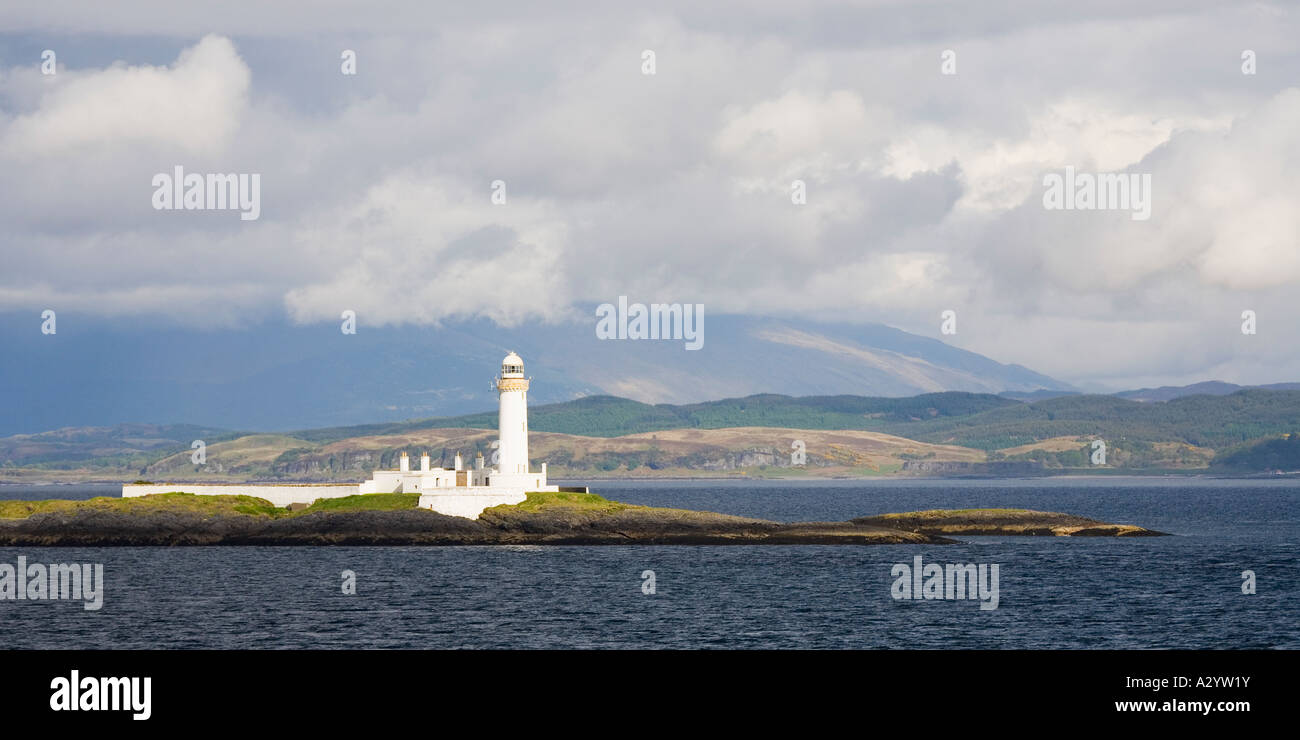 Sound of Mull with Lismore Lighthouse taken from ferry between Oban and ...