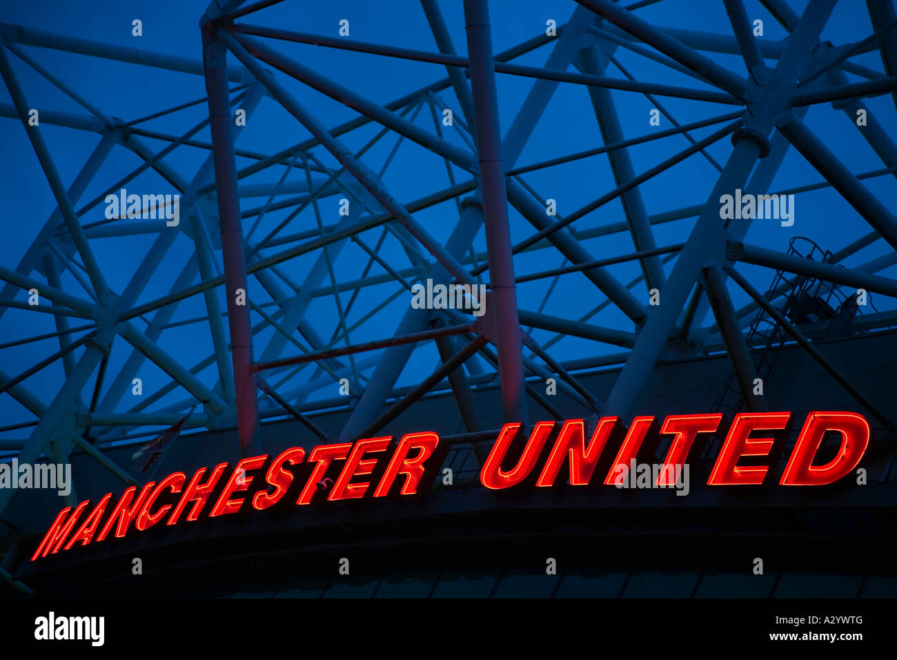 Old Trafford Soccer Stadium Manchester United Football Club home ground ...