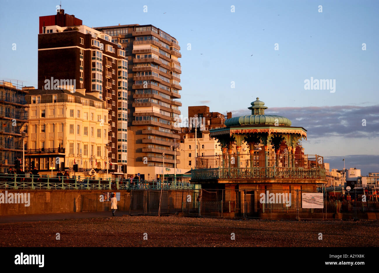 The old bandstand in need of renovation on Brighton seafront in the UK ...