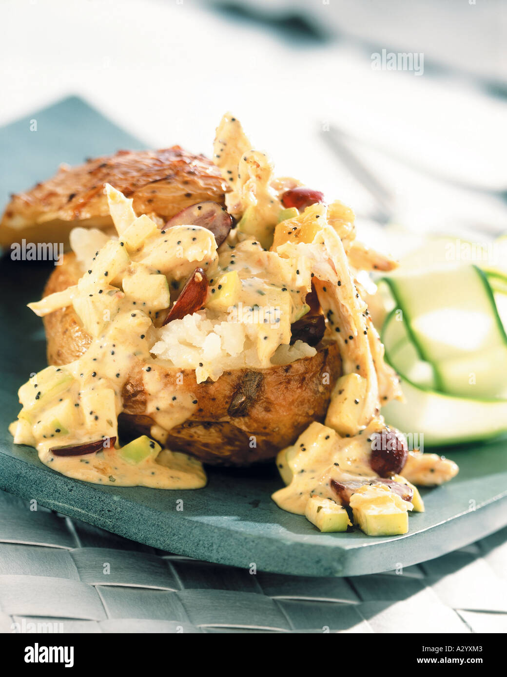 grape & avocado baked potato Stock Photo - Alamy