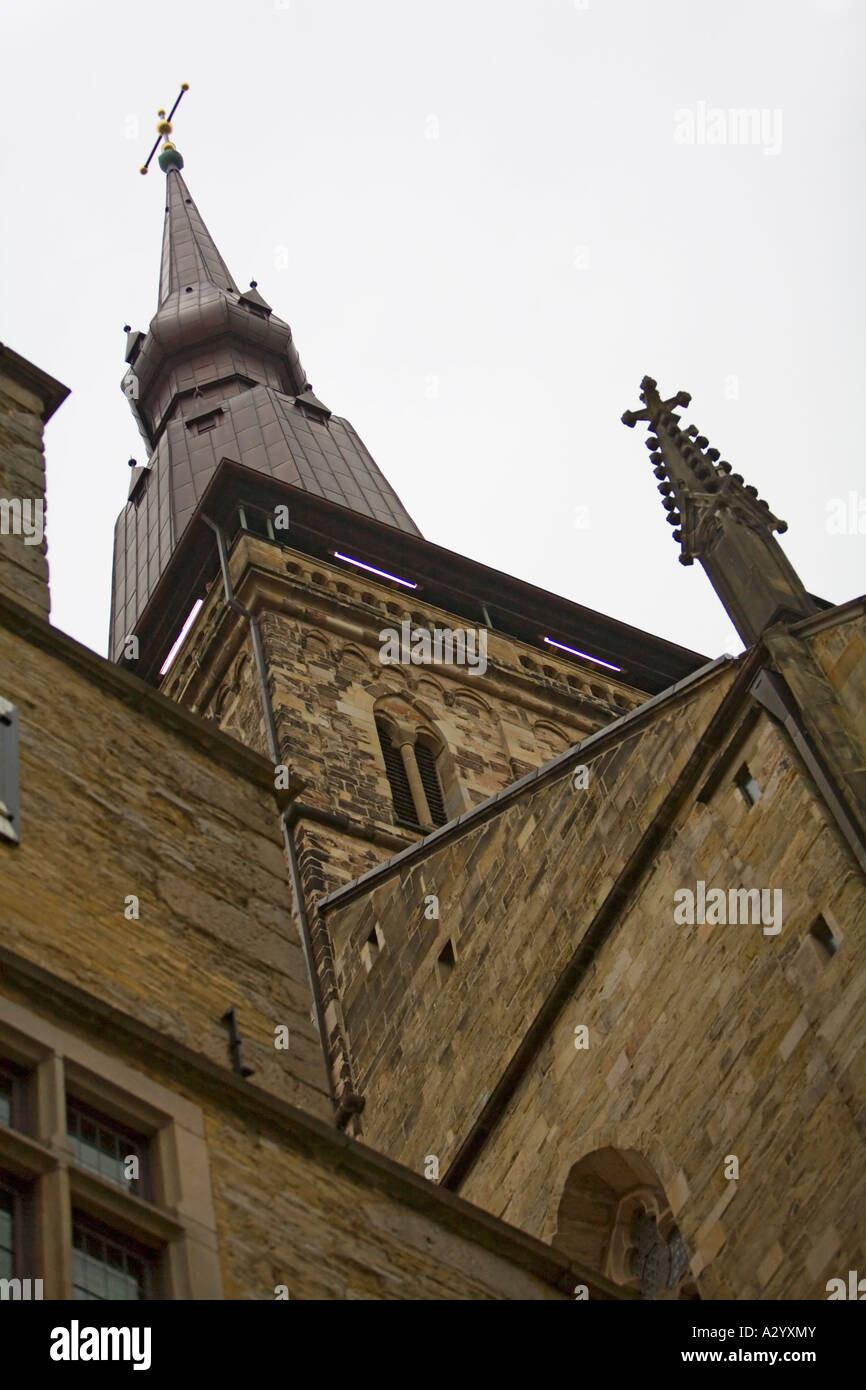 Osnabruck cathedral spire with lightening rod at top Stock Photo - Alamy