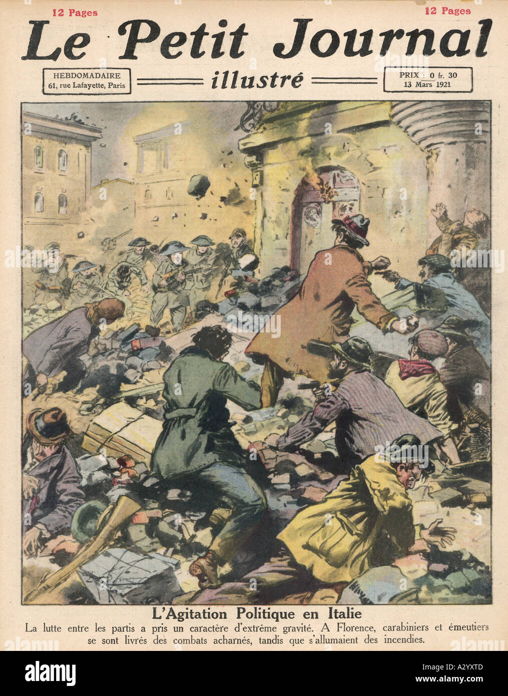 Riots In Florence 1921 Stock Photo - Alamy