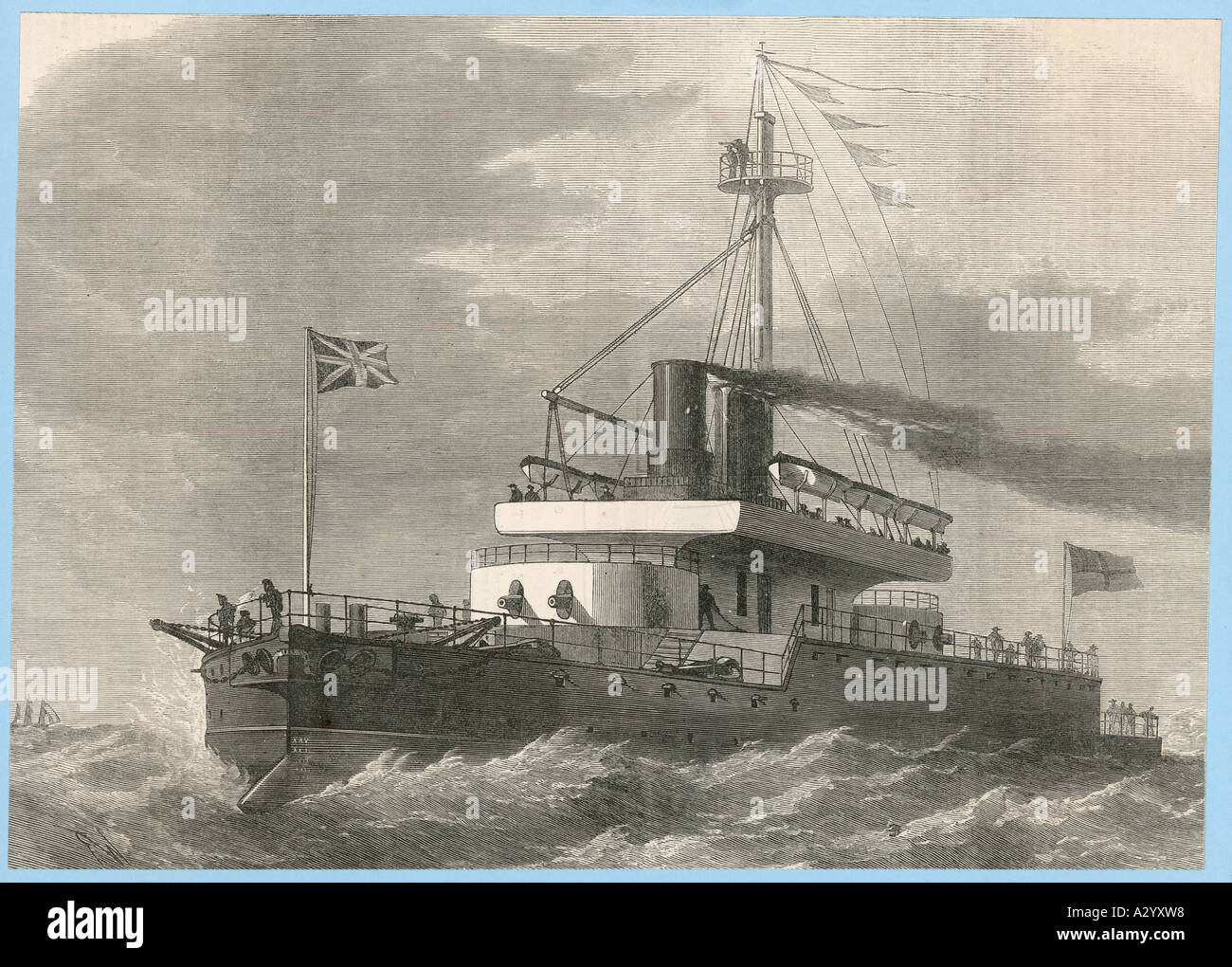 Warships Hms Devastation Stock Photo - Alamy