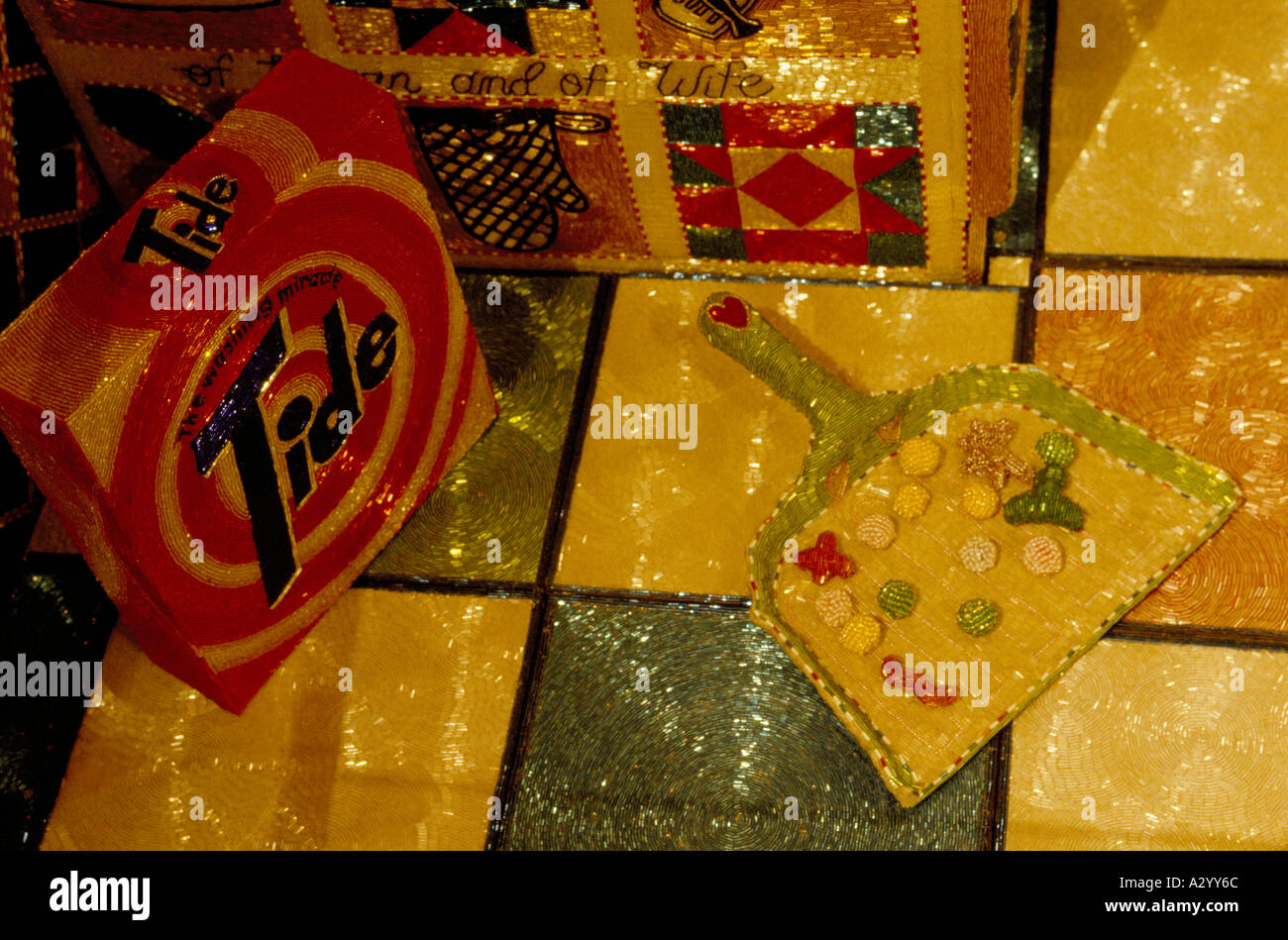 liza lou s kitchen detail of installation displayed at v a museum in ...
