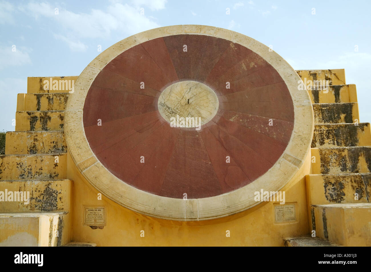 Huge sundial at Jantar Mantar the Observatory Jaipur Rajasthan India ...