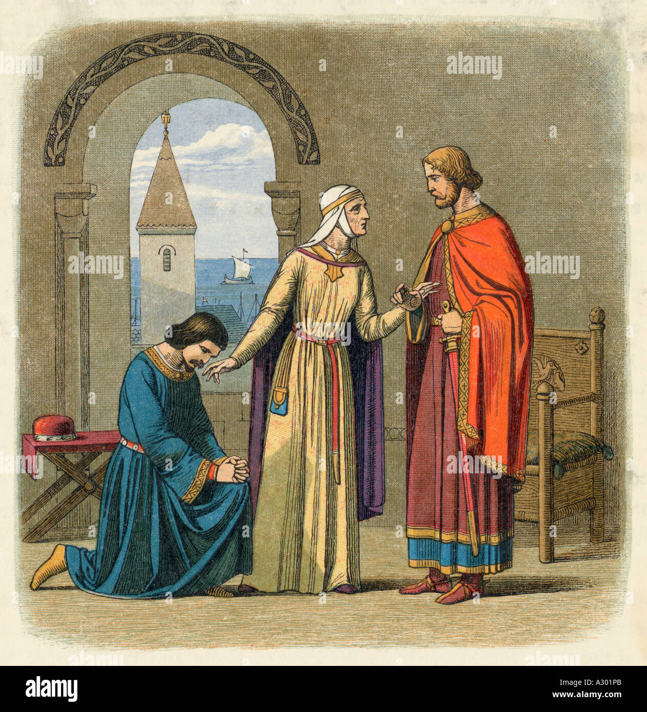 Richard I Pardons John Stock Photo - Alamy