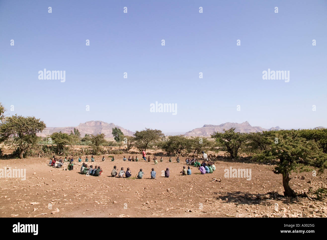 Children play a game during a school break in the Tigray region of ...