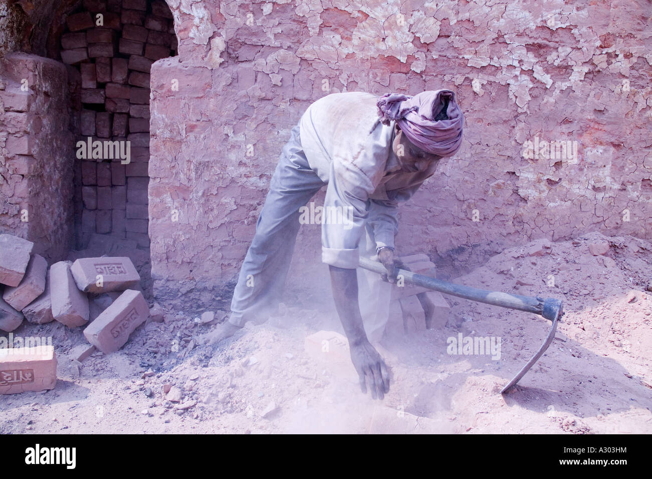 Digging out bricks at a brick making factory Bangladesh Stock Photo - Alamy