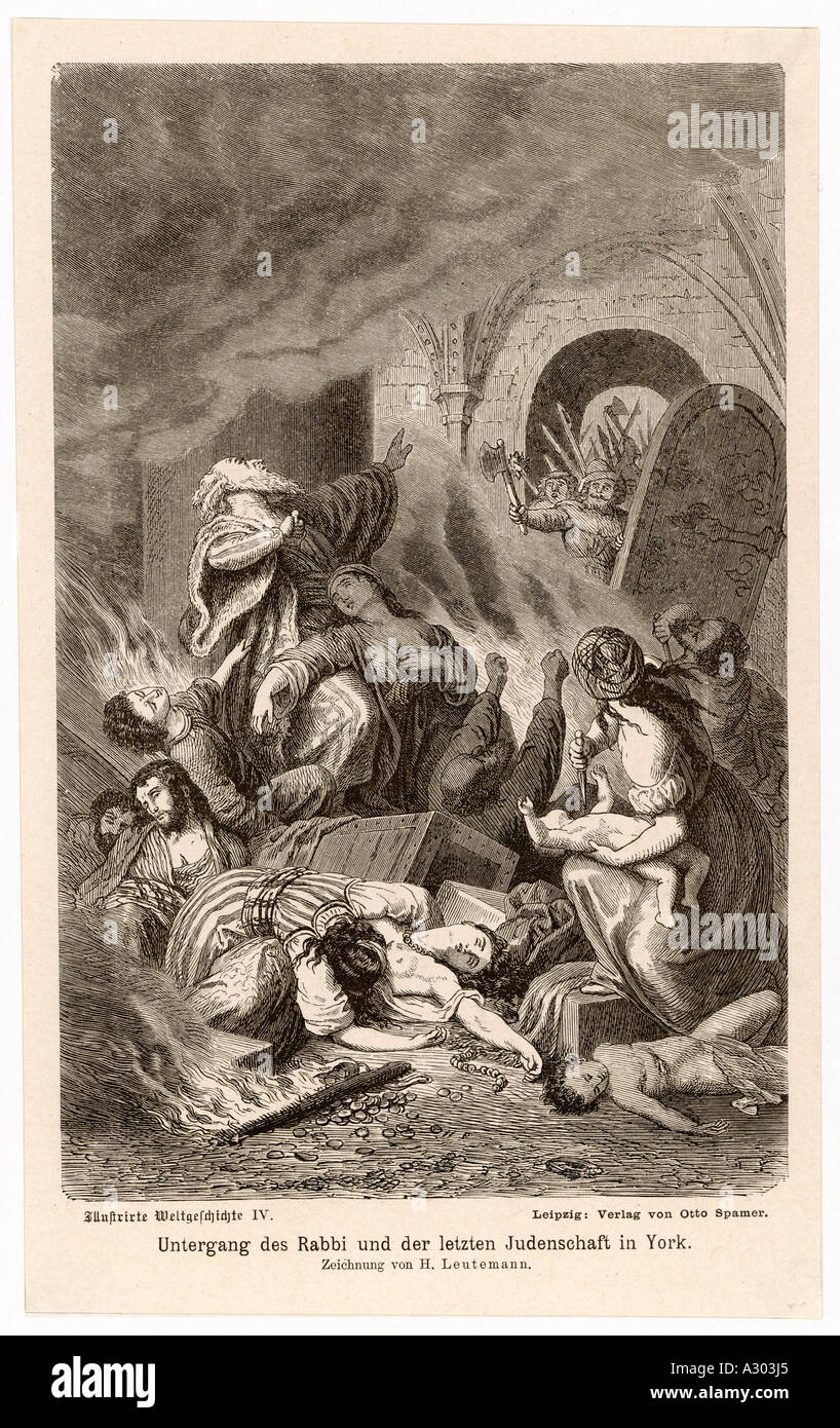 York Jews Suicide 1190 Stock Photo - Alamy