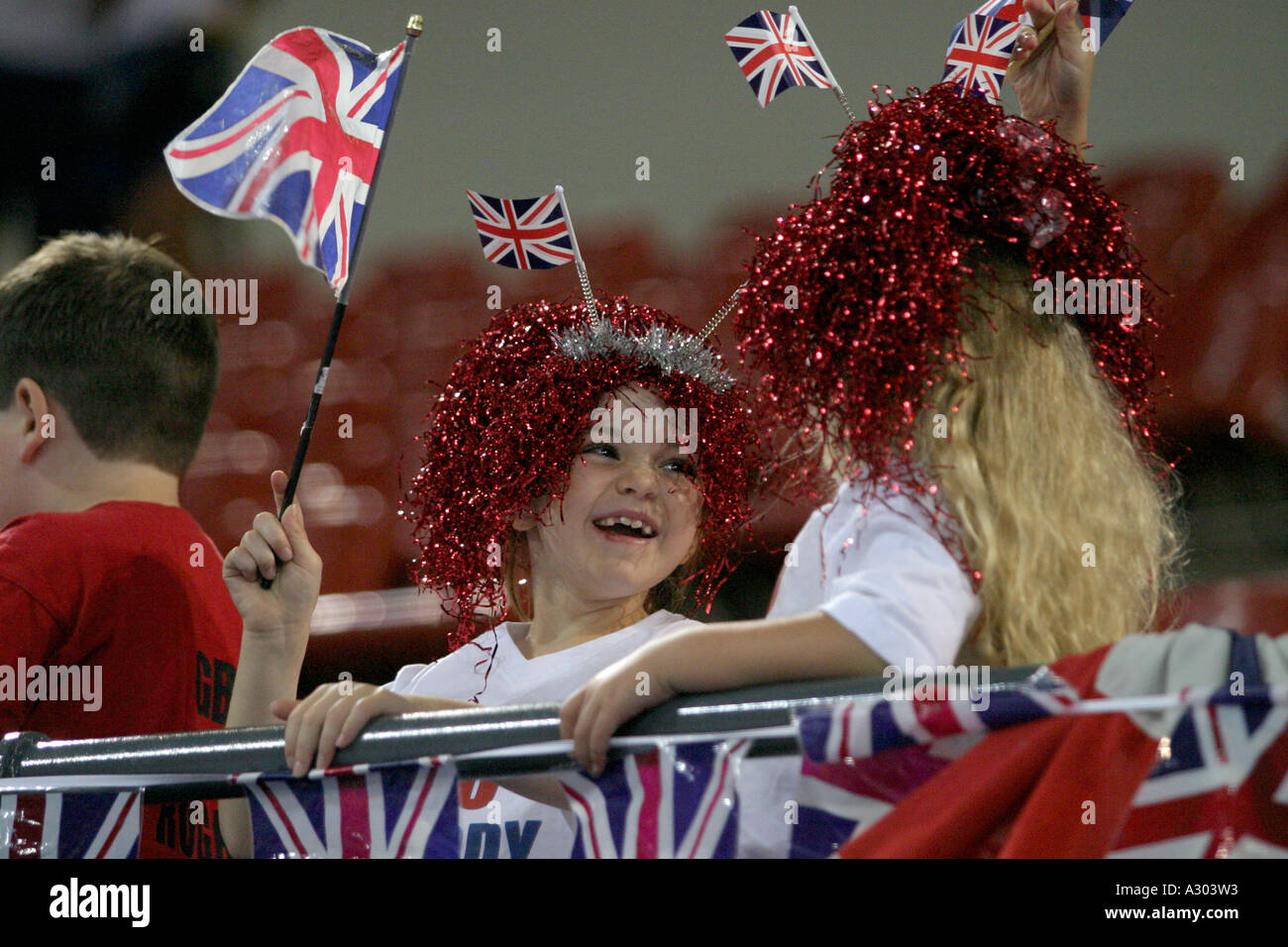 Young British fans watch their daddies in the Wheelchair Rugby opening ...