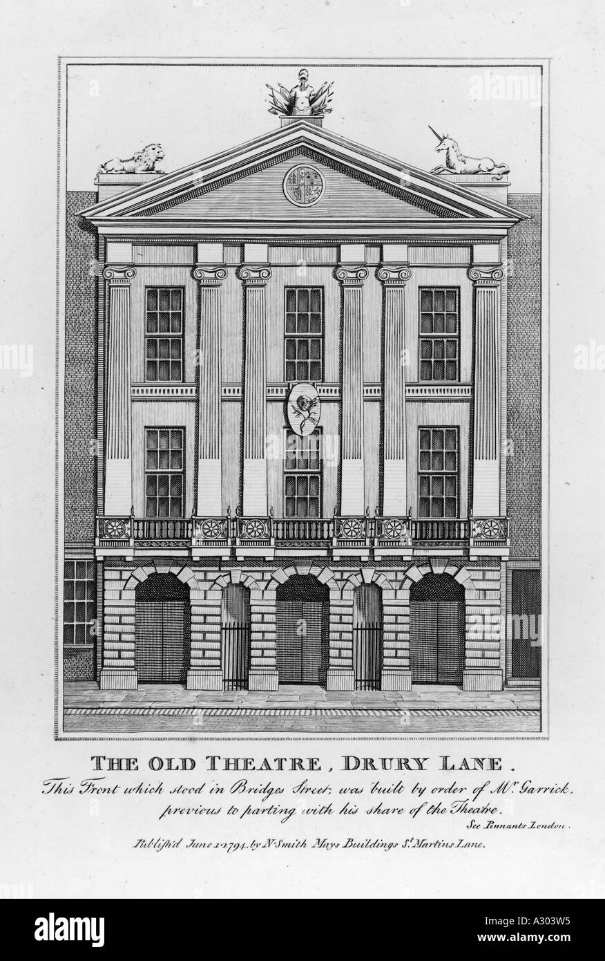 The front the old drury lane theatre hi-res stock photography and ...