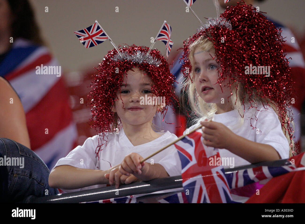 Young British fans watch their daddies in the Wheelchair Rugby opening ...