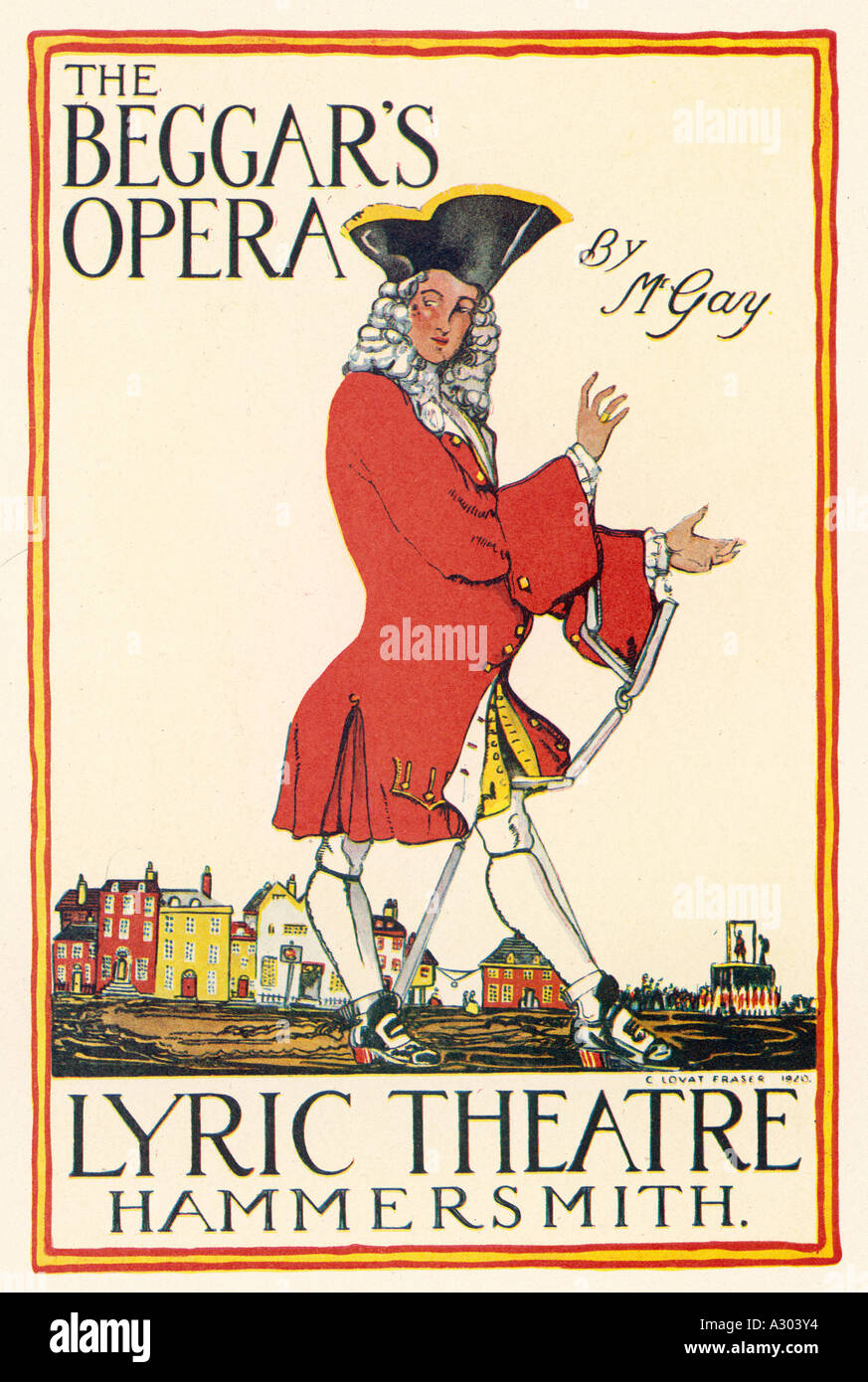 Beggars Opera Poster Stock Photo - Alamy
