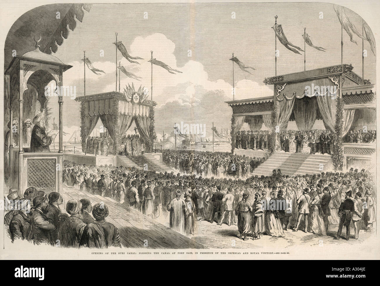 Opening of the suez canal hi-res stock photography and images - Alamy