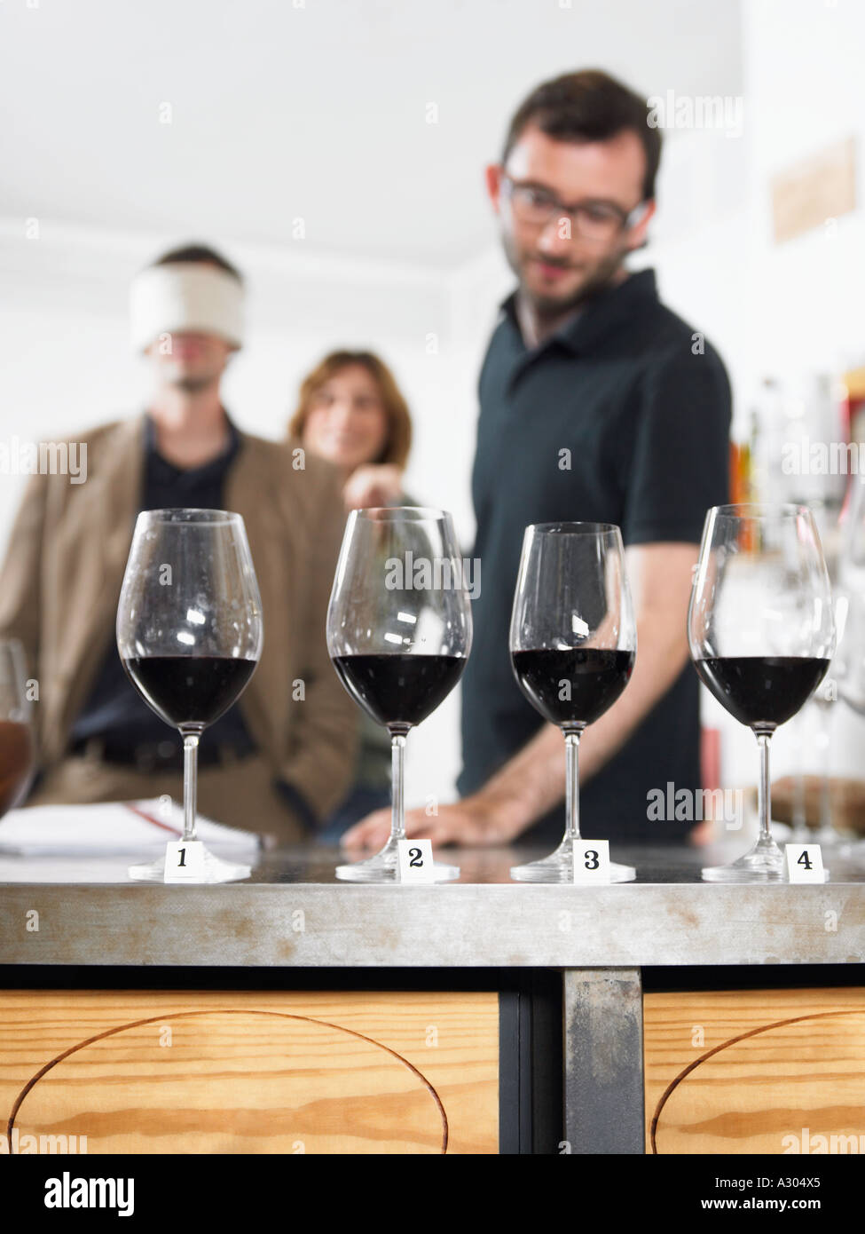 Group of friends at wine tasting Stock Photo - Alamy