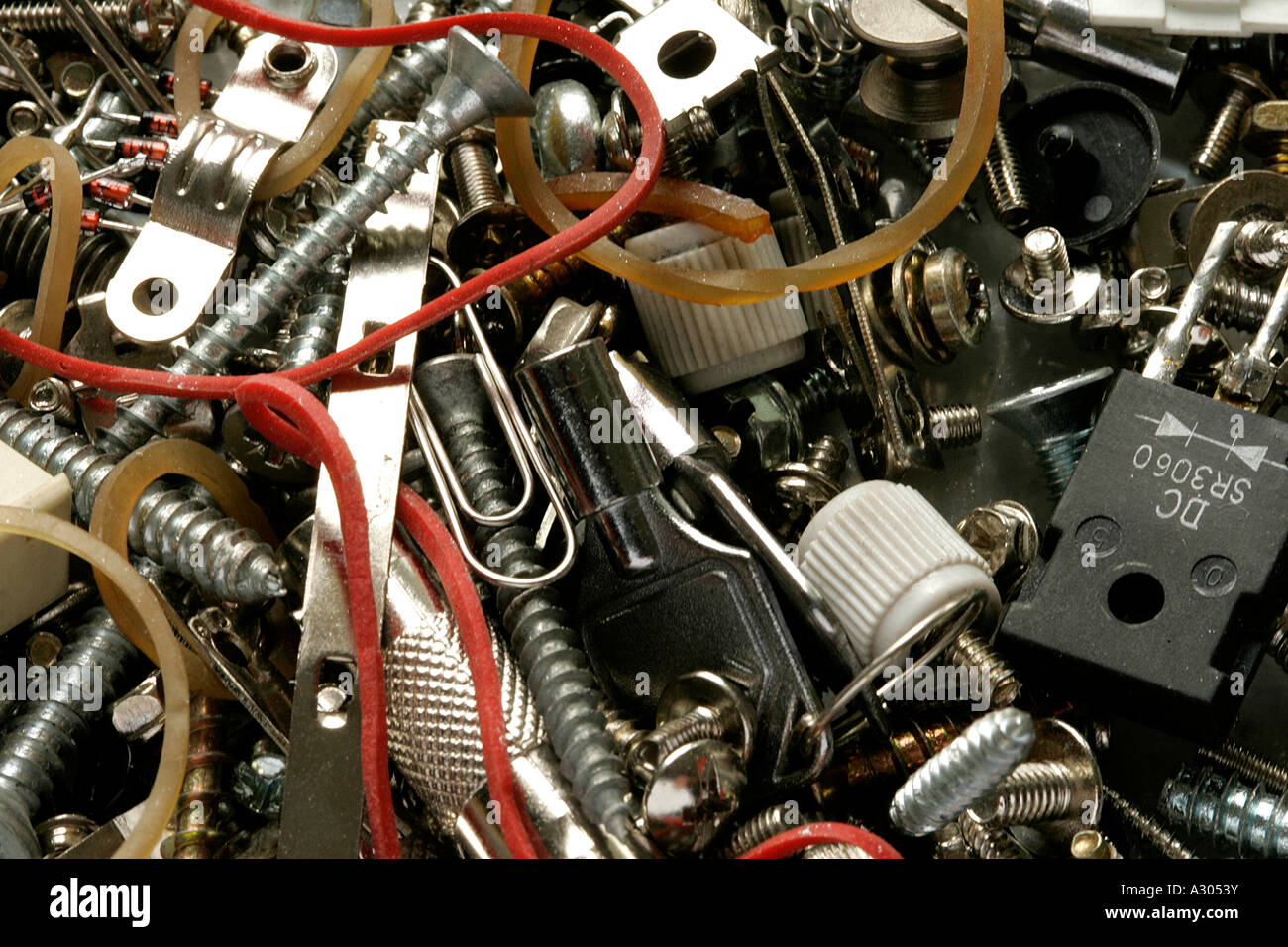 Close up view detail section computer mother board home personal PC ...