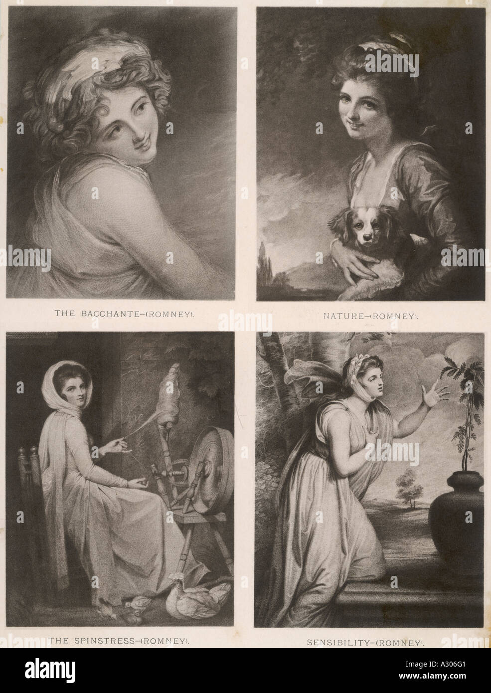 Emma Hamilton 4 Poses Stock Photo - Alamy