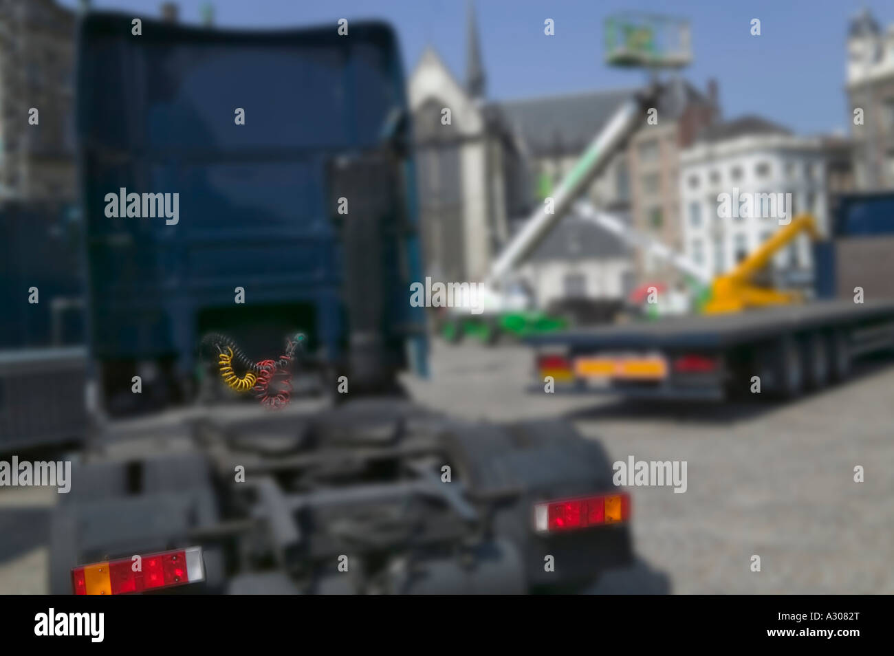 Street view car with hood open Amsterdam Netherlands Stock Photo - Alamy