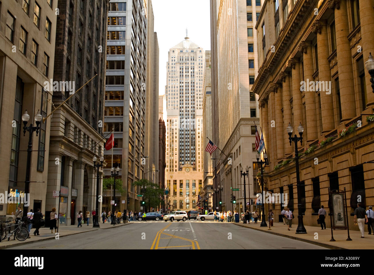 ILLINOIS Chicago Board of Trade building at south end of LaSalle Street ...