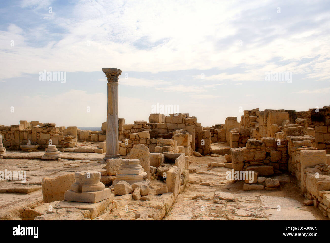 EARLY CHRISTIAN BASILICA. KOURION. CURIUM. CYPRUS. MEDITERRANEAN ISLAND ...