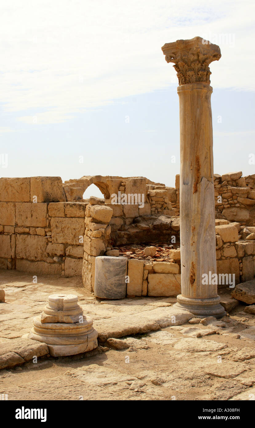 EARLY CHRISTIAN BASILICA. KOURION. CURIUM. CYPRUS. MEDITERRANEAN ISLAND ...