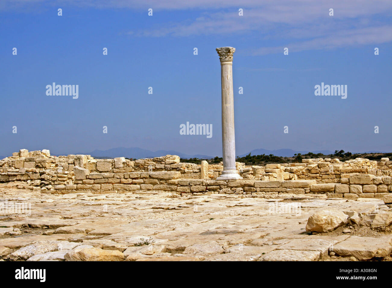 EARLY CHRISTIAN BASILICA. KOURION. CURIUM. CYPRUS. MEDITERRANEAN ISLAND ...