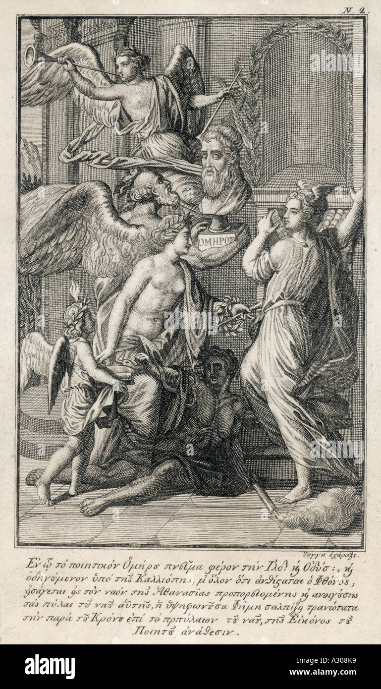 Homer blind greek poet hi-res stock photography and images - Alamy