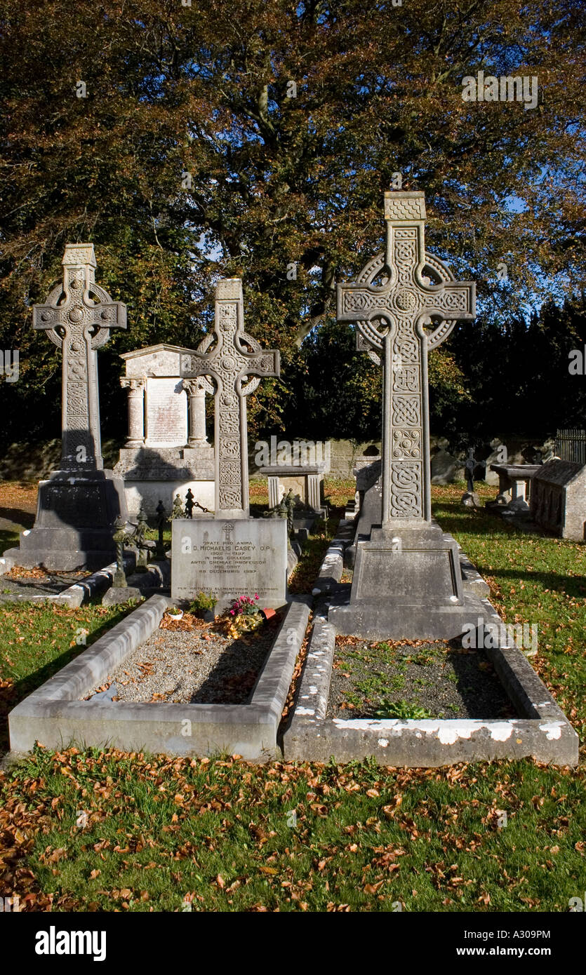 Celtic Cross in graveyard Ireland Stock Photo - Alamy