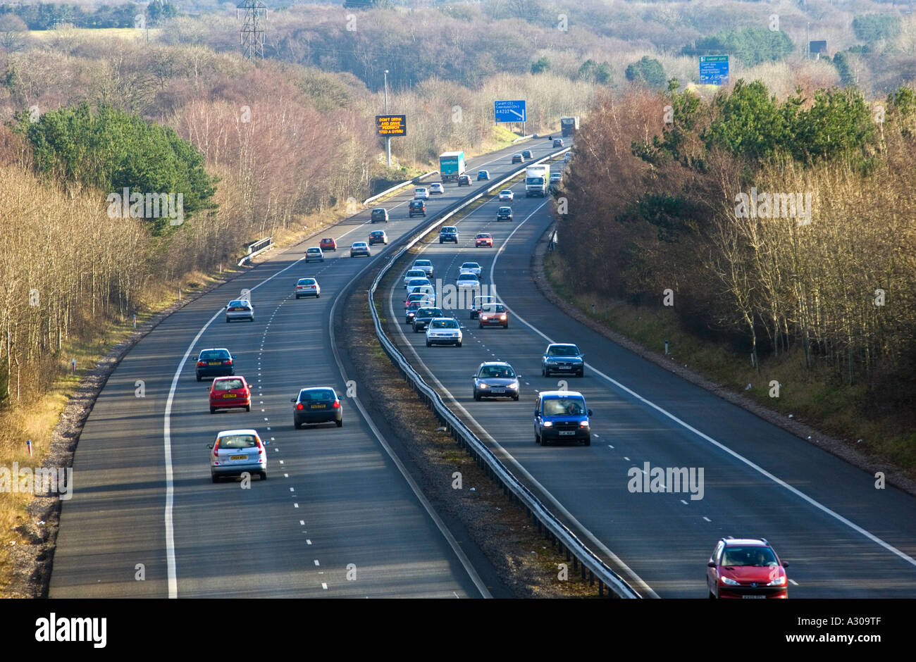 M4 Motorway UK South Wales Glamorgan Cardiff Stock Photo - Alamy