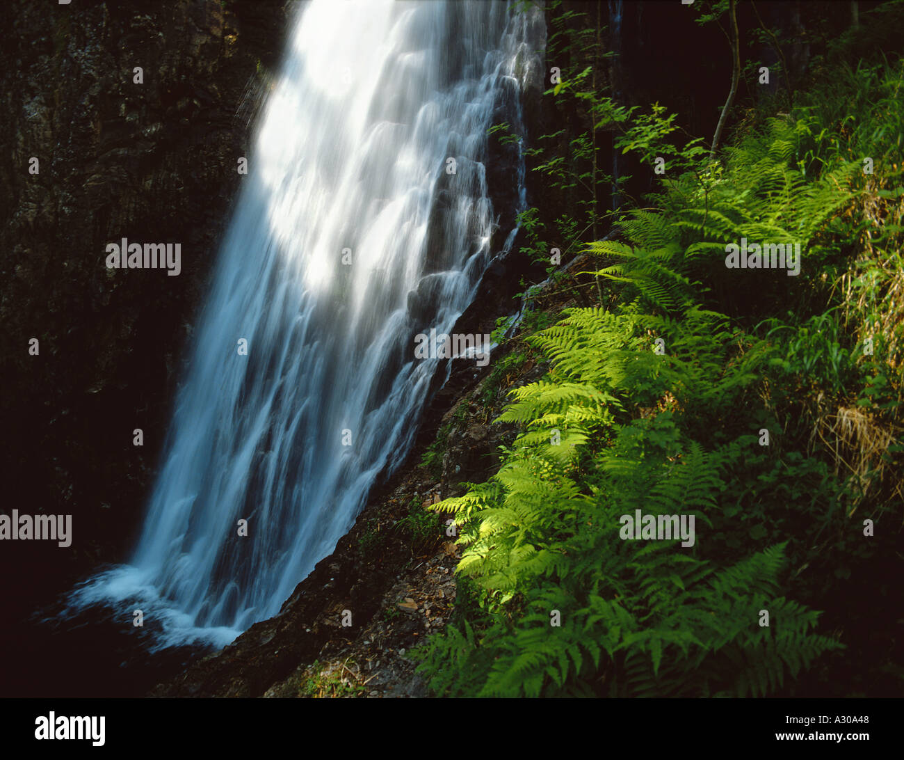 Waterfall The Grey Mare's Tail Kinlochleven Lochaber Scottish Highlands ...
