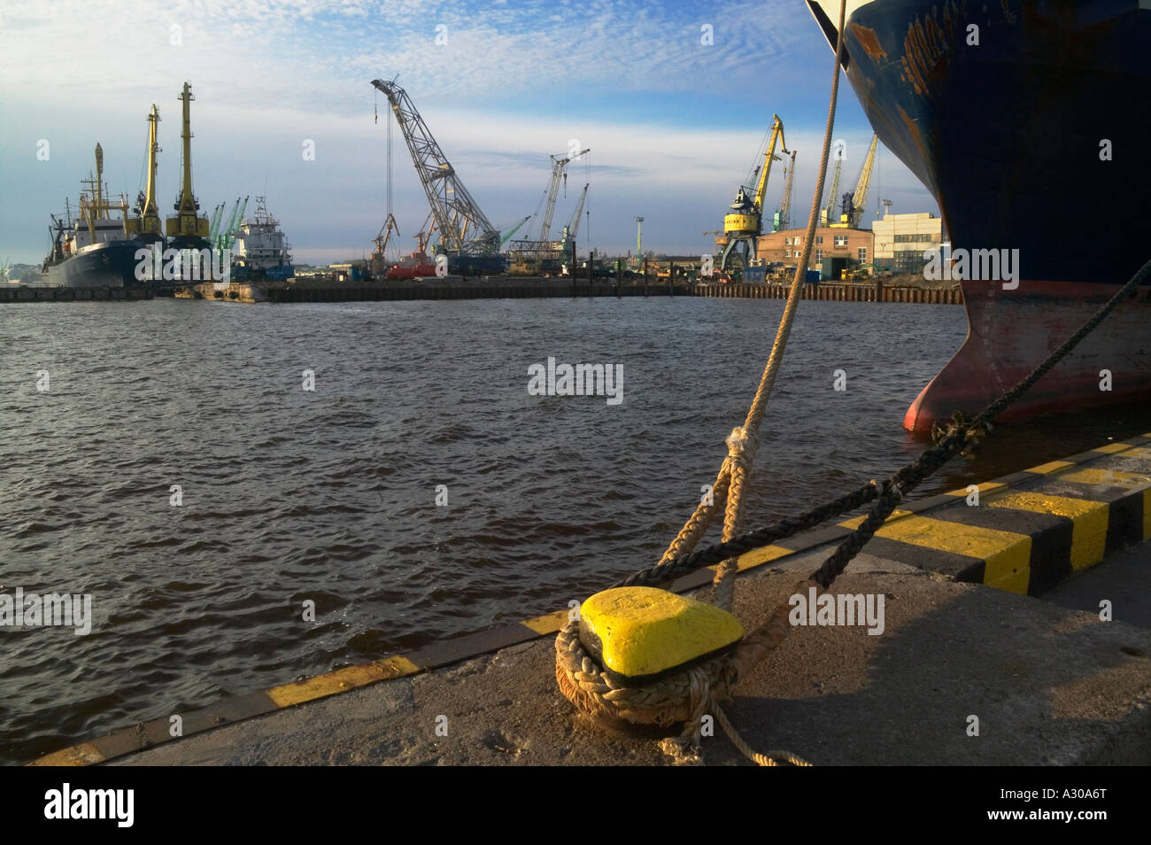 Ships at the harbor Klaipeda Lithuania Stock Photo - Alamy