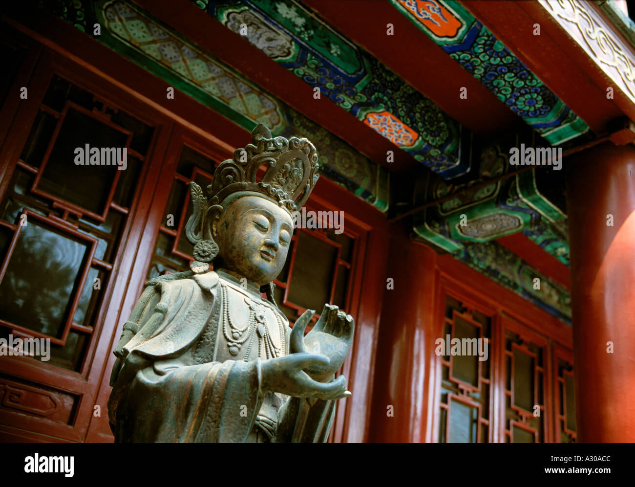 Bronze Statue Da Zhong Si Temple Beijing P R of China Stock Photo - Alamy