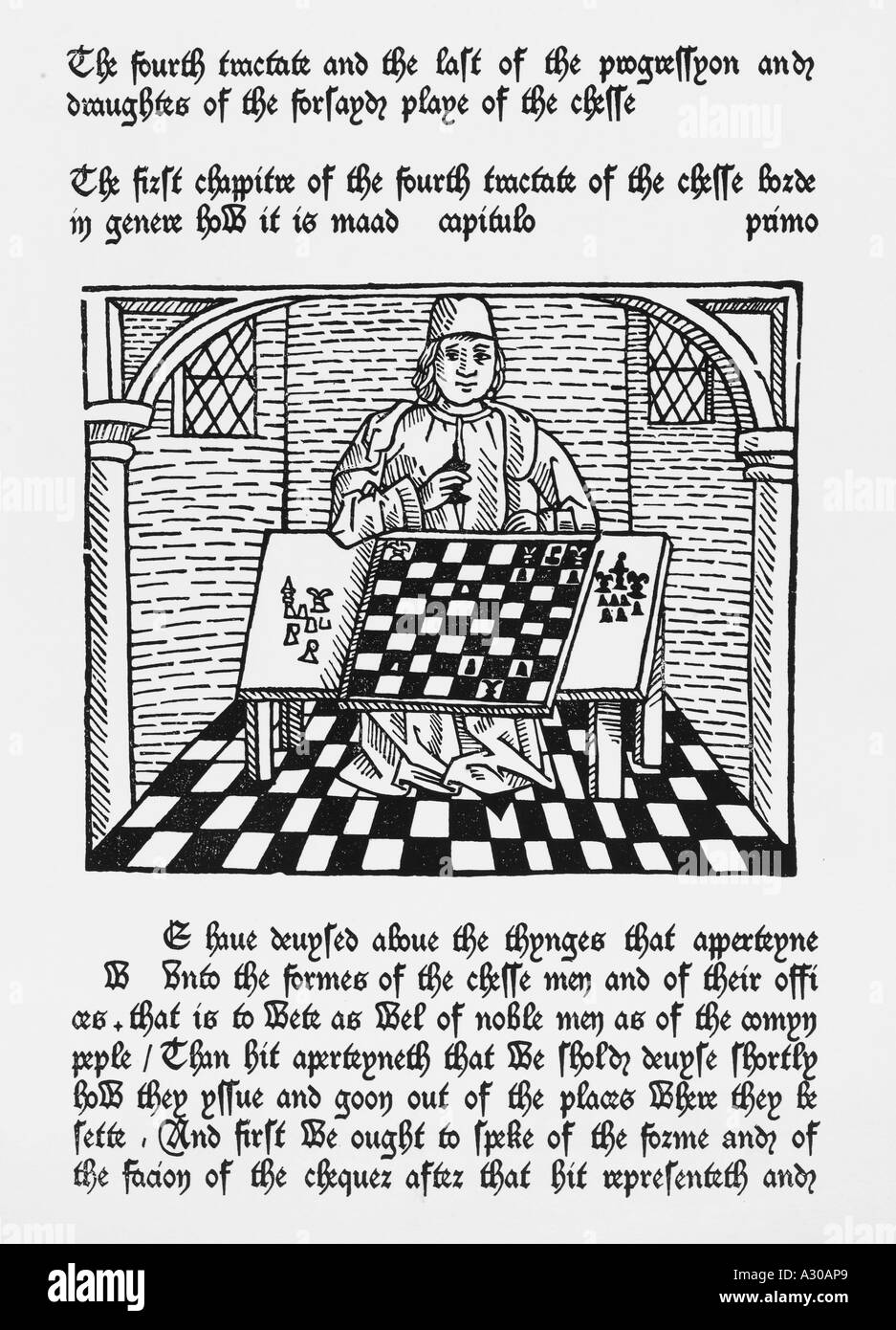 Caxton Chess Board Stock Photo - Alamy