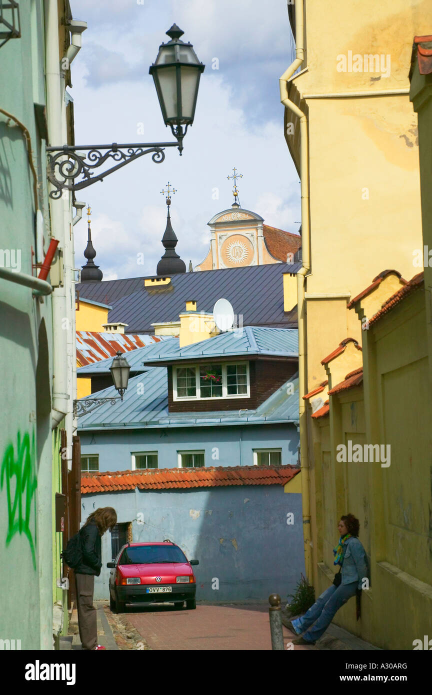 Traditional house in old town Vilnius Lithuania Stock Photo - Alamy