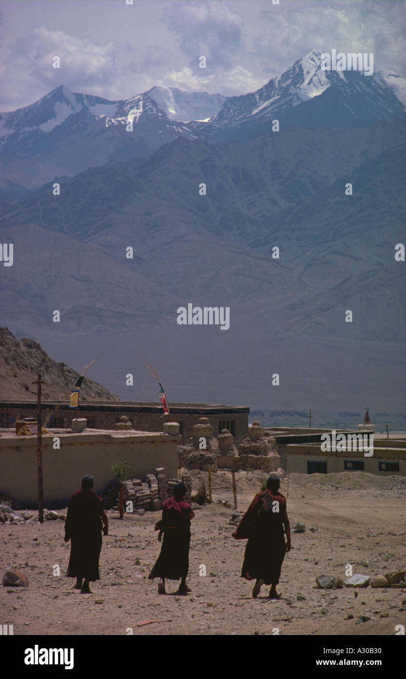 3 Lamas Tibet Stock Photo - Alamy