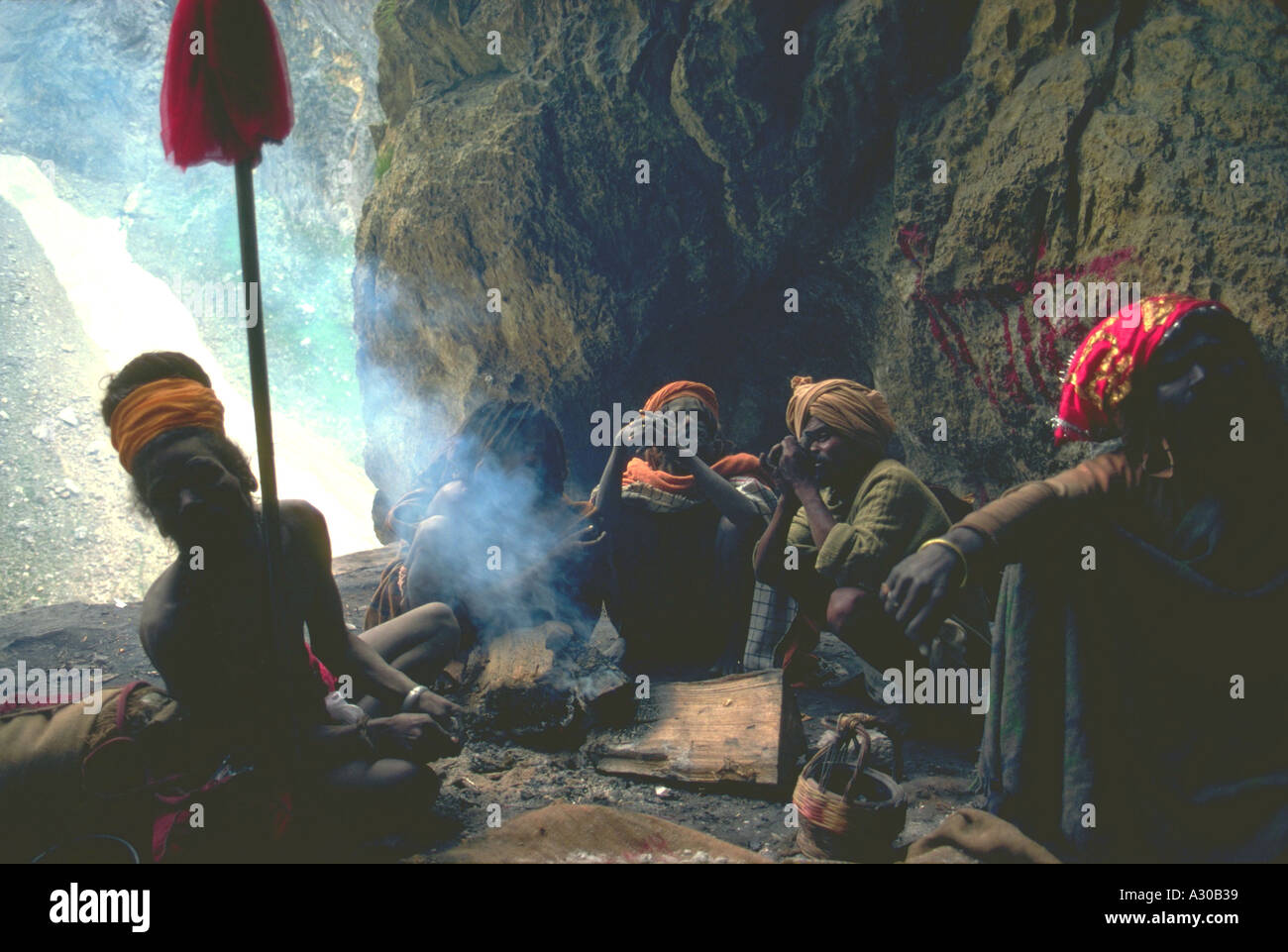 Sadhus Cave Amarnath Kashmir India Stock Photo - Alamy