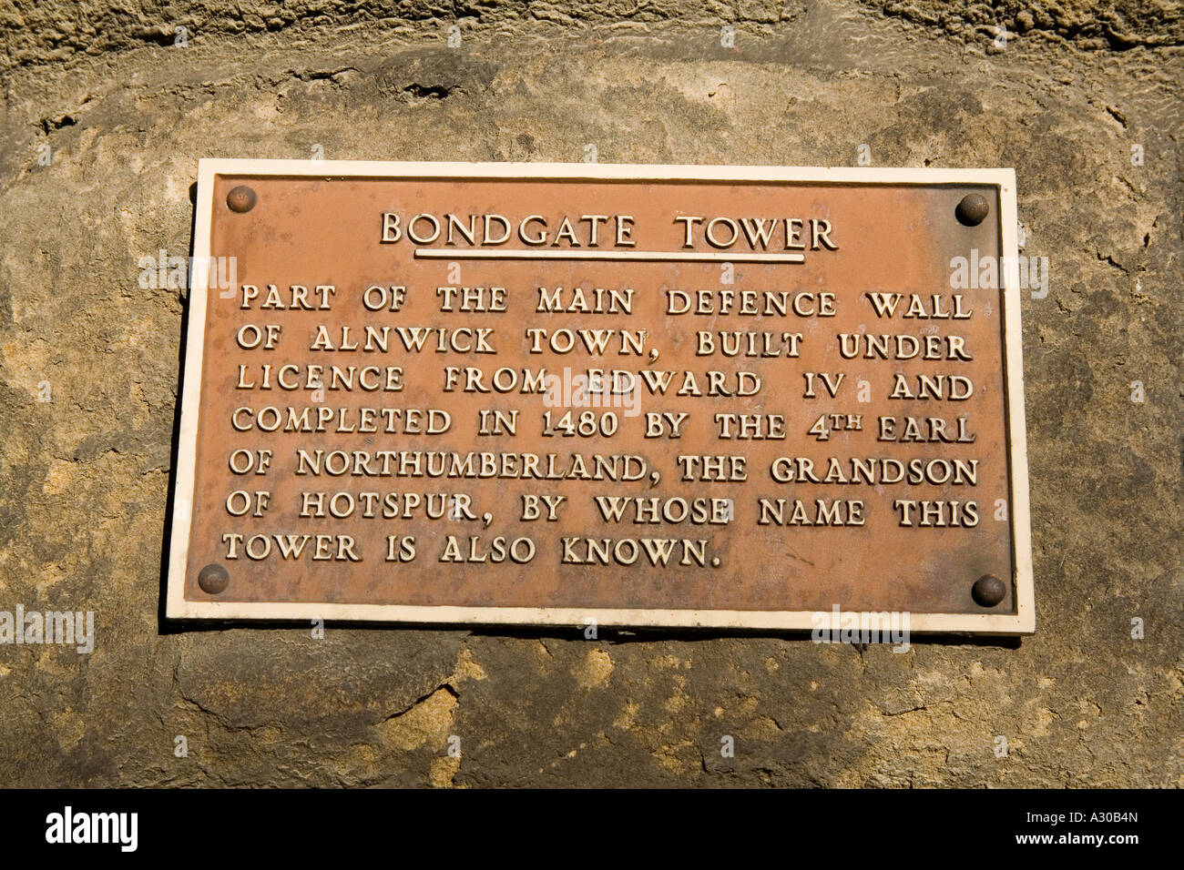 Bondgate Tower Alnwick Northumberland, England Stock Photo - Alamy