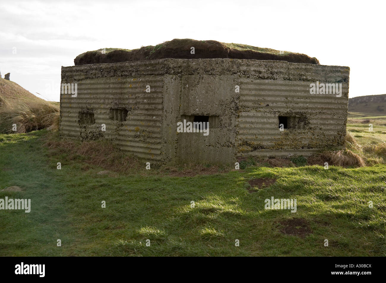 Second world war bunker at Dunstanburgh castle near Alnwick ...