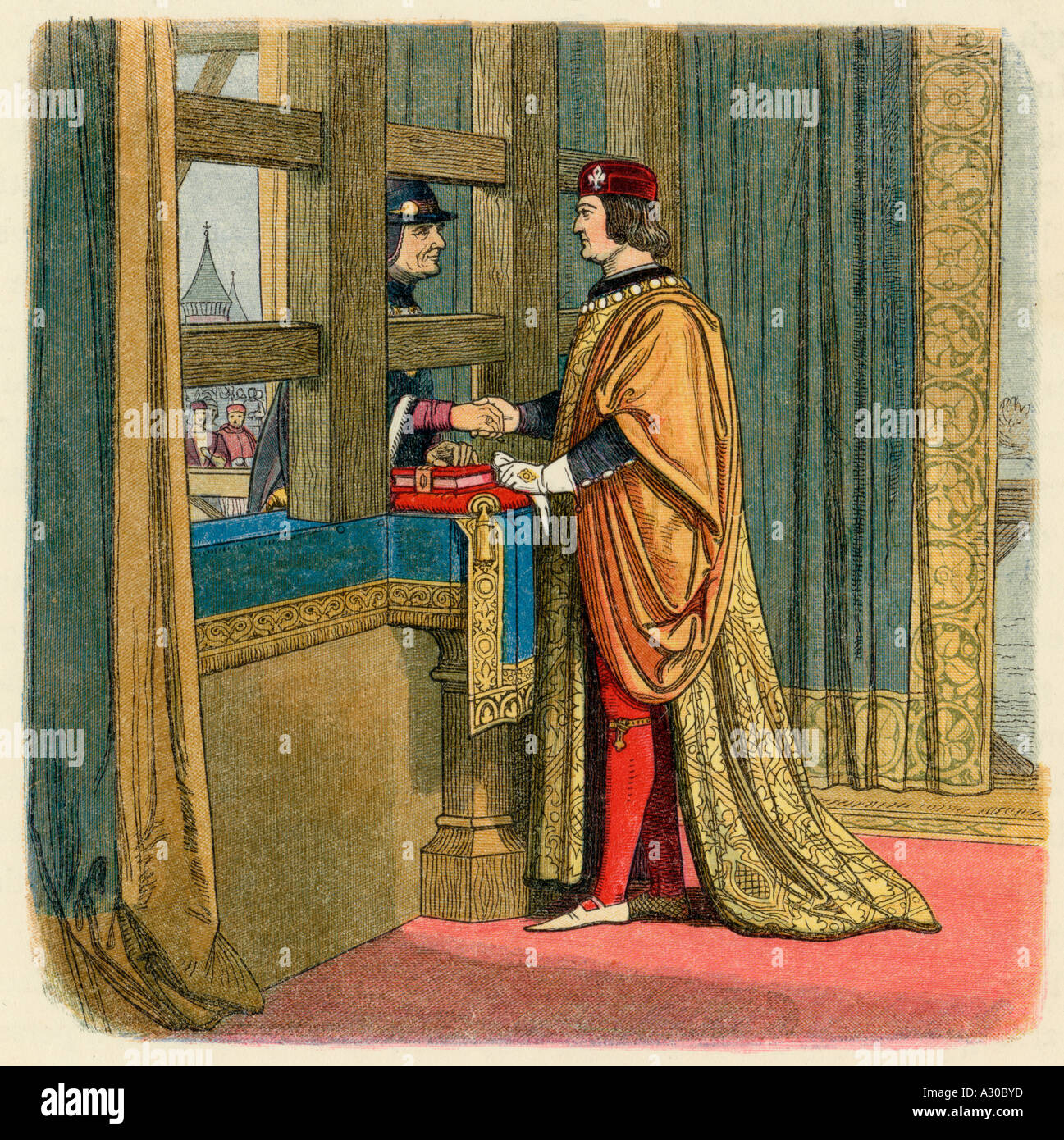 Edward Iv Meets Louis Xi Stock Photo - Alamy