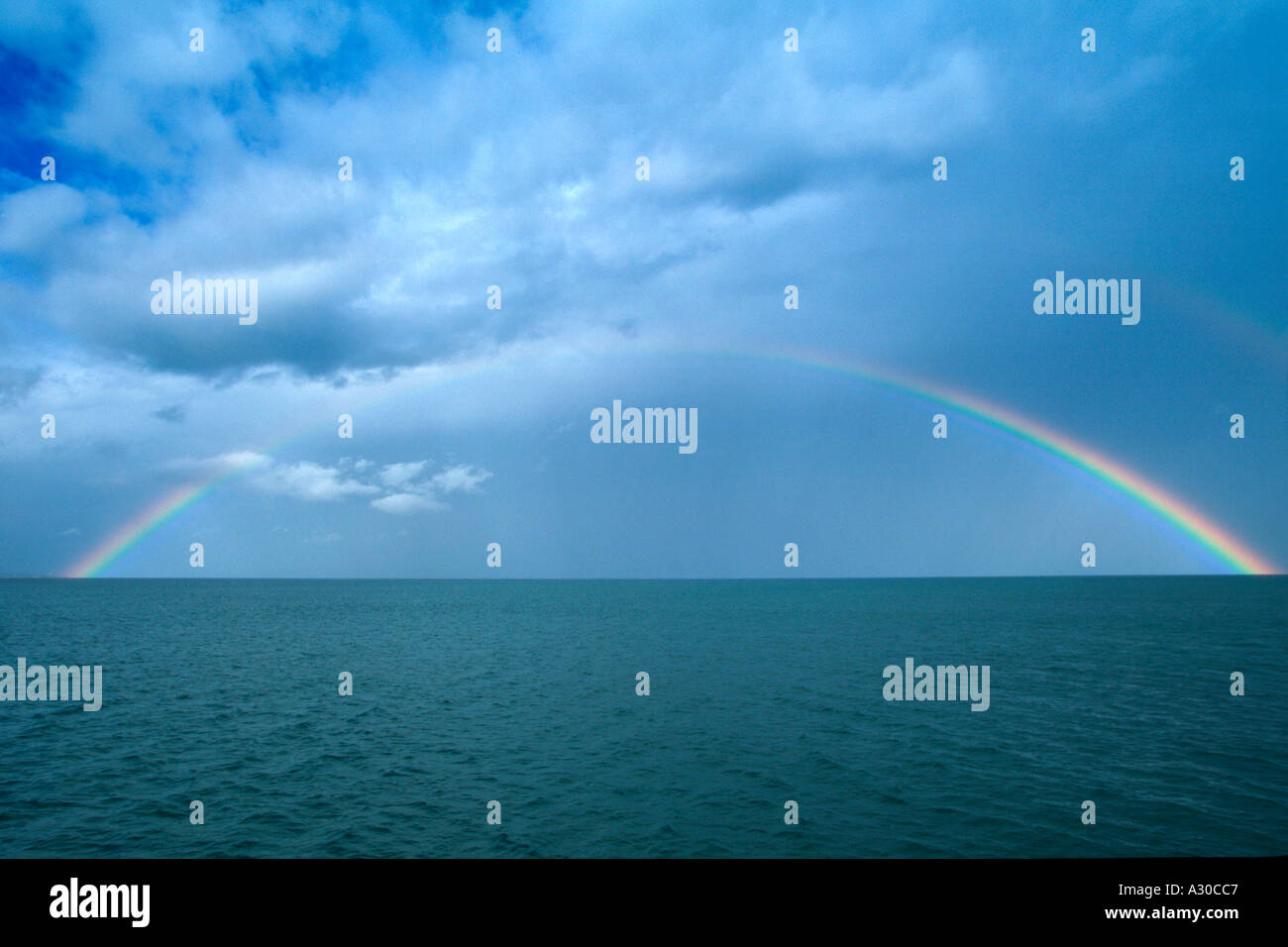 A full arc rainbow over the Southern Ocean at Lorne Victoria Australia ...
