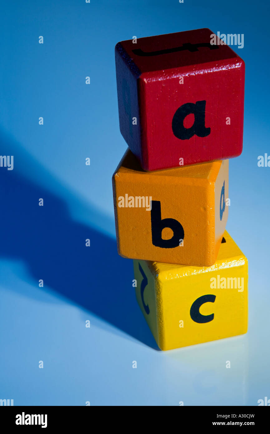 Alphabet bricks hi-res stock photography and images - Alamy