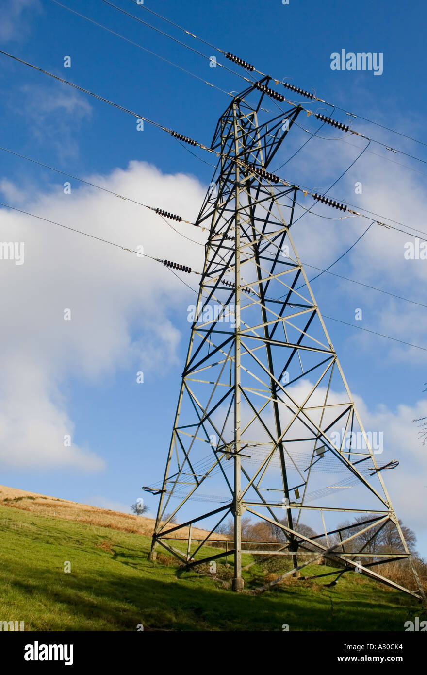 High Voltage Electricity Pylon in UK countryside Stock Photo - Alamy