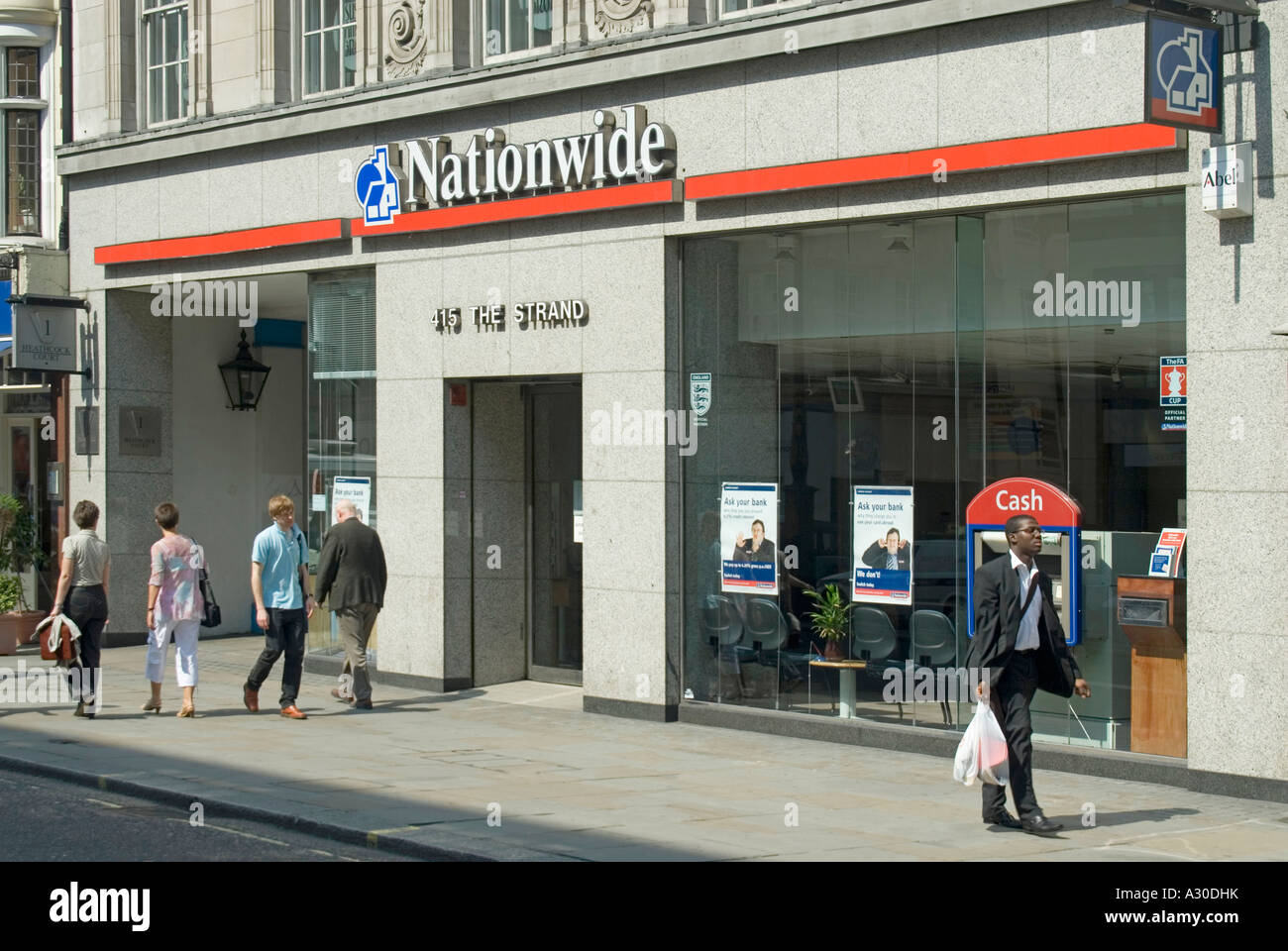 Front windows & entrance to branch premises of Nationwide Building ...